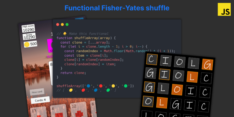 Shuffling algorithm in 1 line instead of 10: functional Fisher-Yates ...